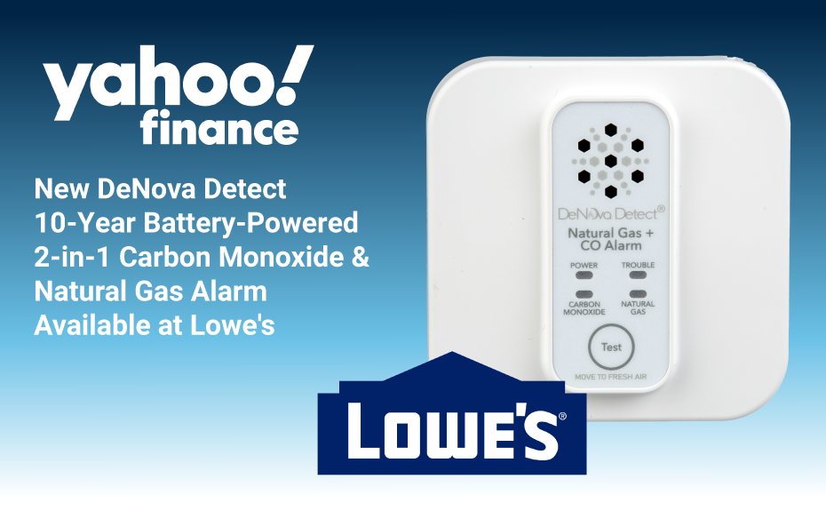 New DeNova Detect 10-Year Battery-Powered 2-in-1 Carbon Monoxide & Nat