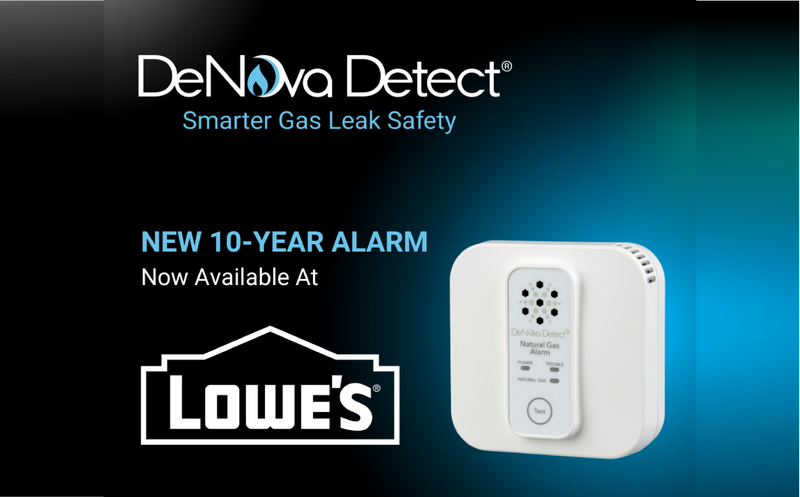 New DeNova Detect 10-Year Battery Powered Natural Gas Alarm Available